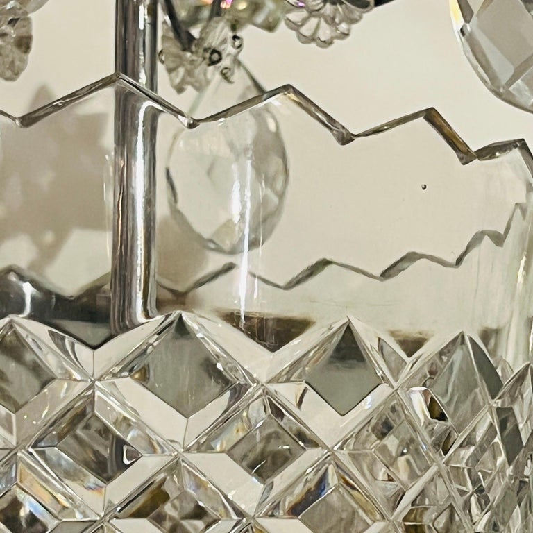 French Cut Crystal Lantern For Sale at 1stDibs