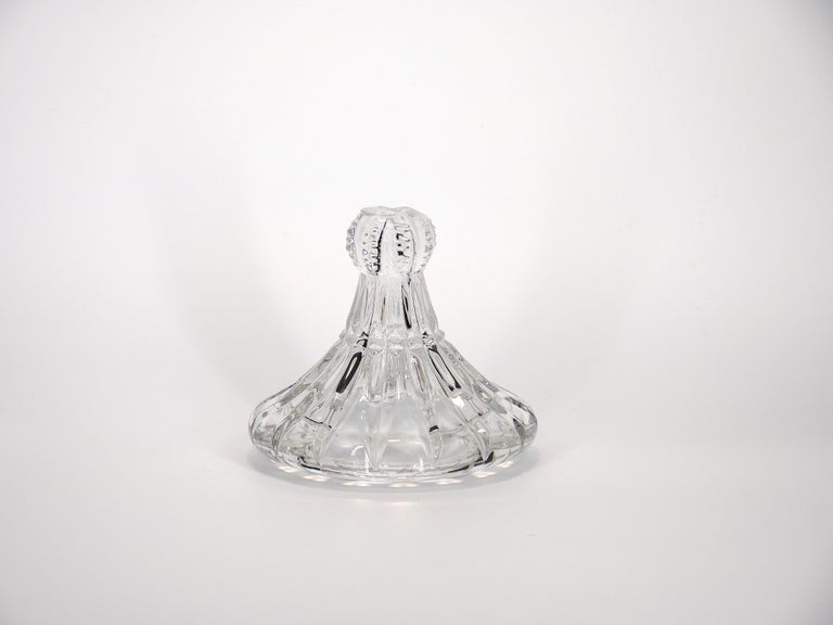 French Cut Crystal Tall Covered Decorative Piece / Urn For Sale at 1stDibs