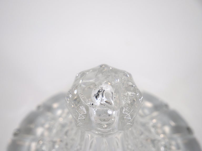 French Cut Crystal Tall Covered Decorative Piece / Urn For Sale at 1stDibs