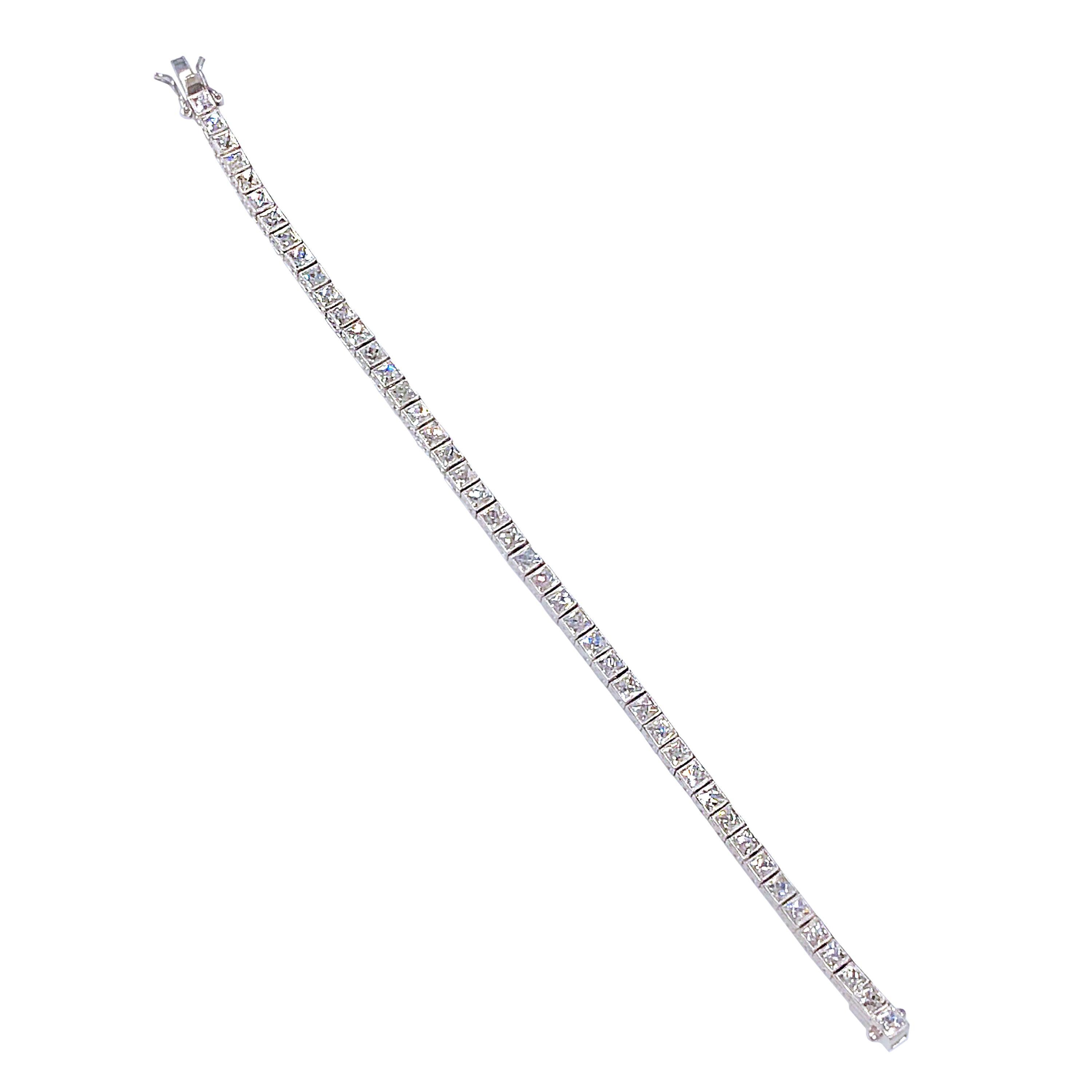 Antique Diamond Line Bracelet at 1stDibs | diamond line bracelets