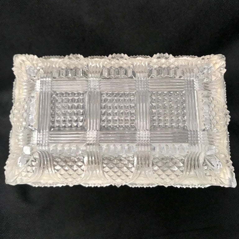 French Cut Lead Crystal Dresser Casket at 1stDibs