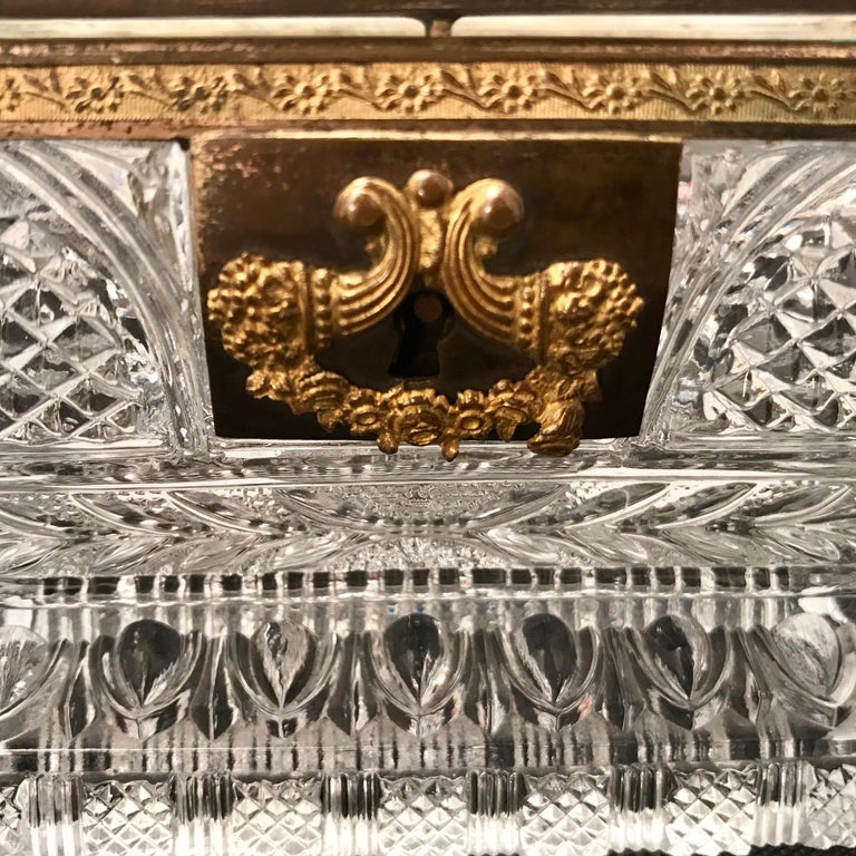 French Cut Lead Crystal Dresser Casket at 1stDibs