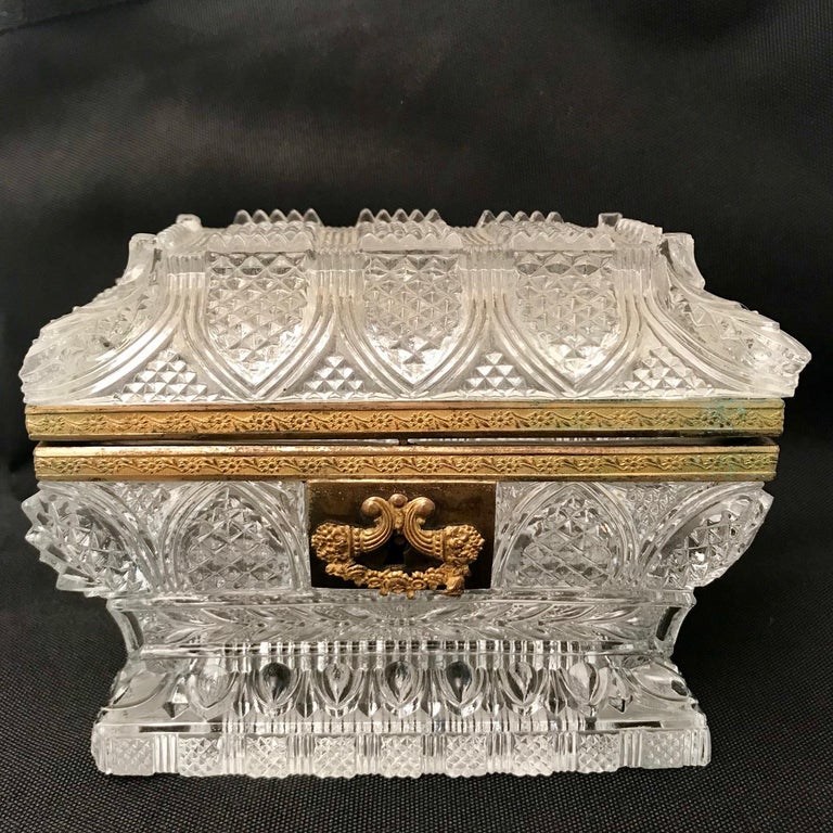 French Cut Lead Crystal Dresser Casket at 1stDibs