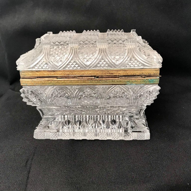 French Cut Lead Crystal Dresser Casket at 1stDibs