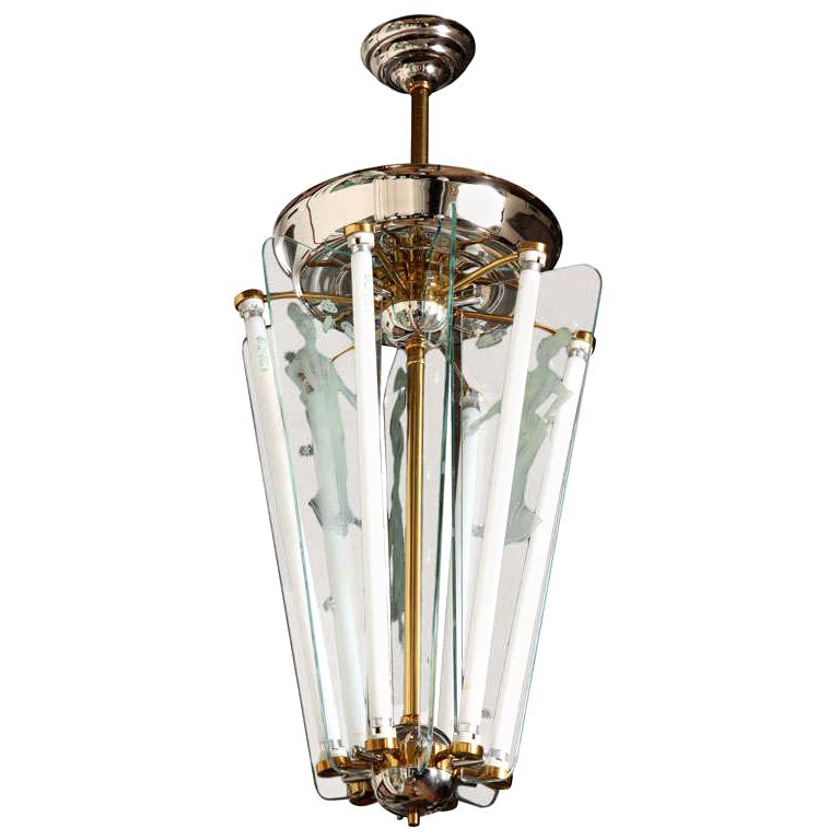 French Deco Oversized Hanging Lanterns For Sale at 1stDibs