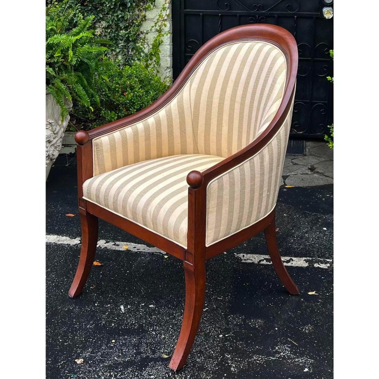 French Deco Rose Tarlow Melrose House Montpelier Barrel Club Chair For ...