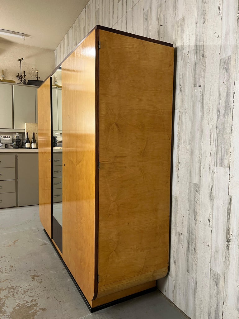 French Deco Sycamore Armoire For Sale at 1stDibs