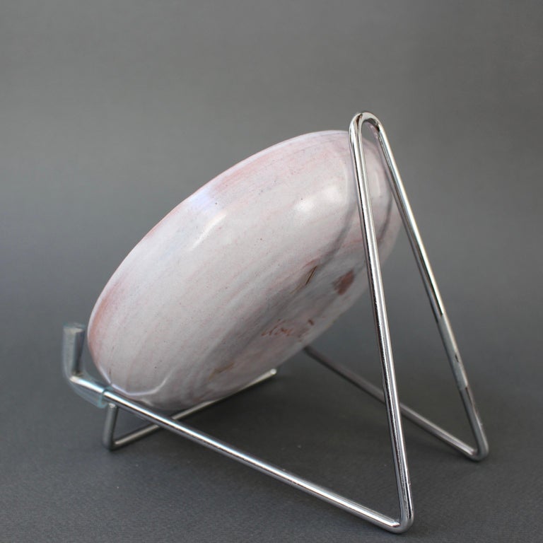 French Decorative Ceramic Bowl with Flowers Motif by the Frères ...