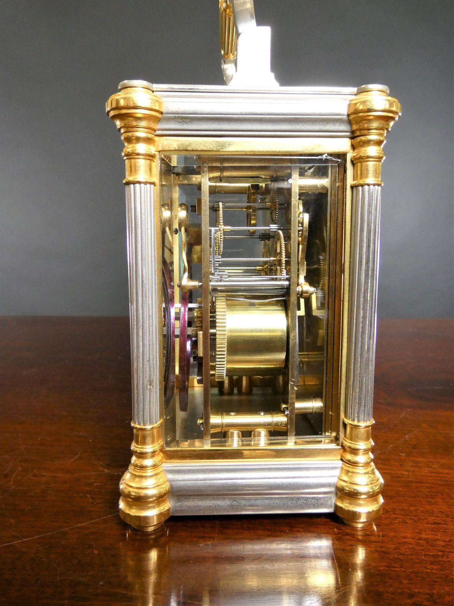 French Decorative Repeating Carriage Clock by Drocourt For Sale at ...