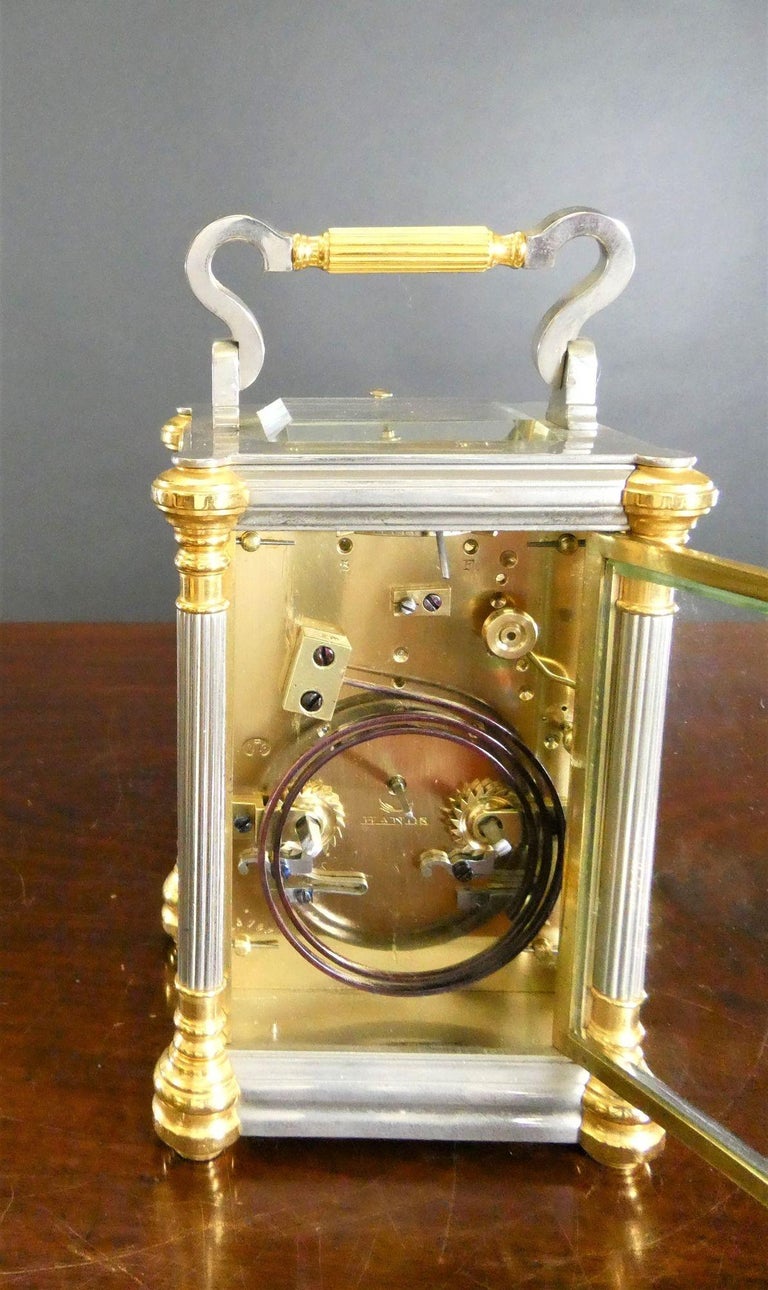 French Decorative Repeating Carriage Clock by Drocourt For Sale at 1stDibs