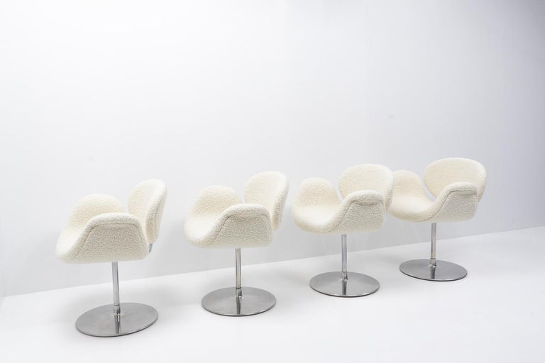 French Design Classic Pierre Paulin, Small Tulip Chairs, Set of Four ...