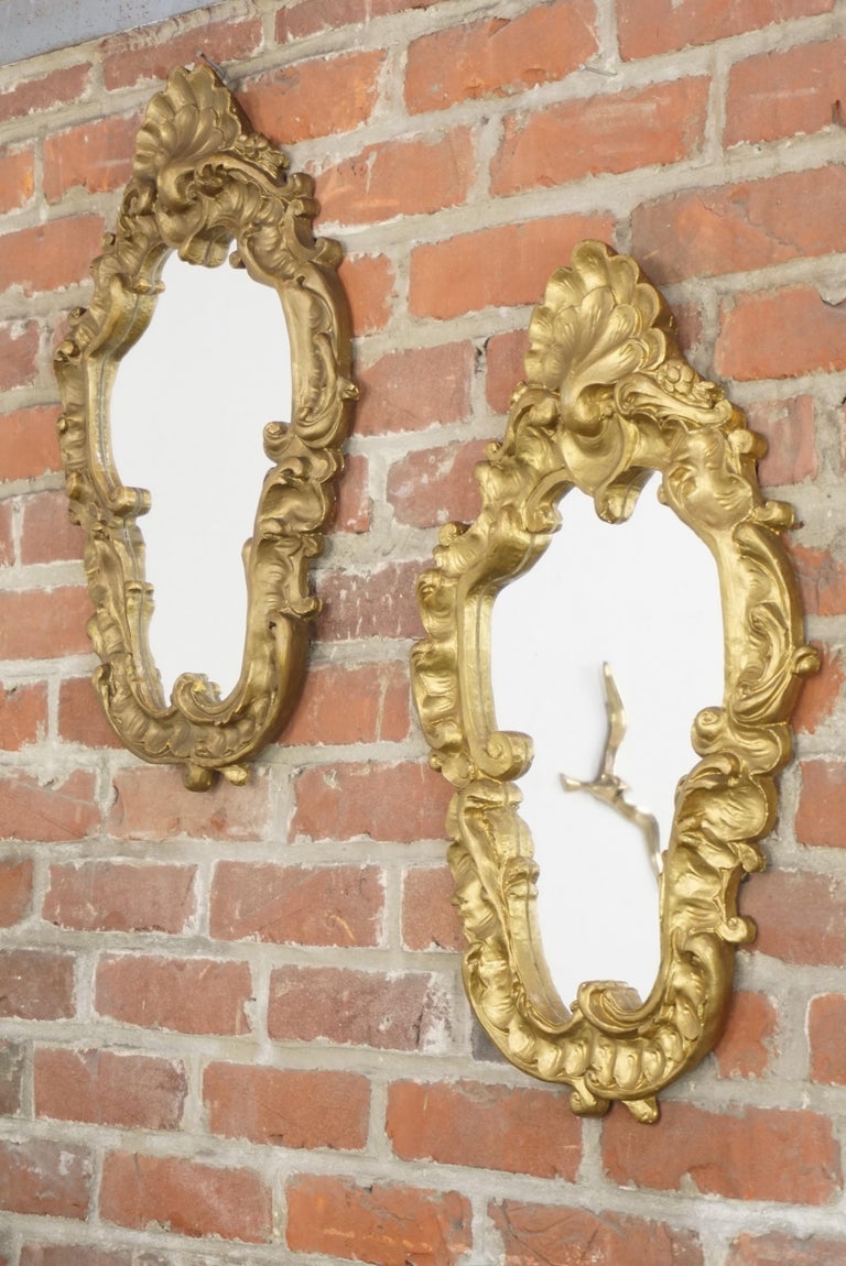 French Design Pair of Mirrors Rococo Style For Sale at 1stDibs