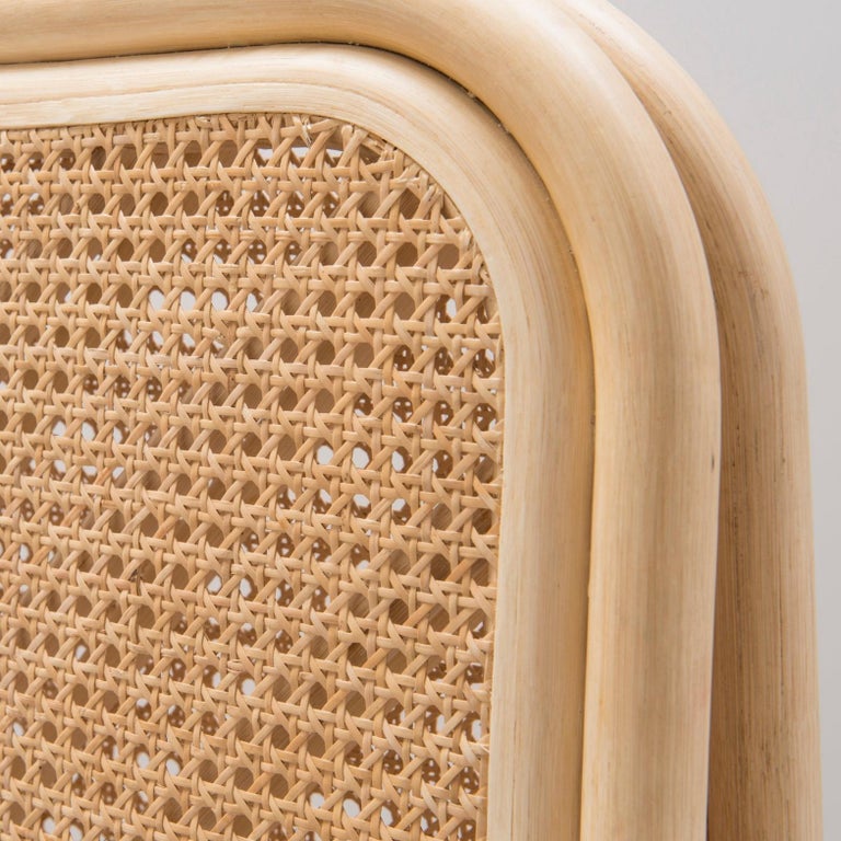 French Design Rattan Black Metal and Handbraided Wicker Cane Screen ...