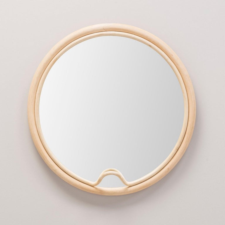 French Design Round Rattan Mirror For Sale at 1stDibs | round french mirror