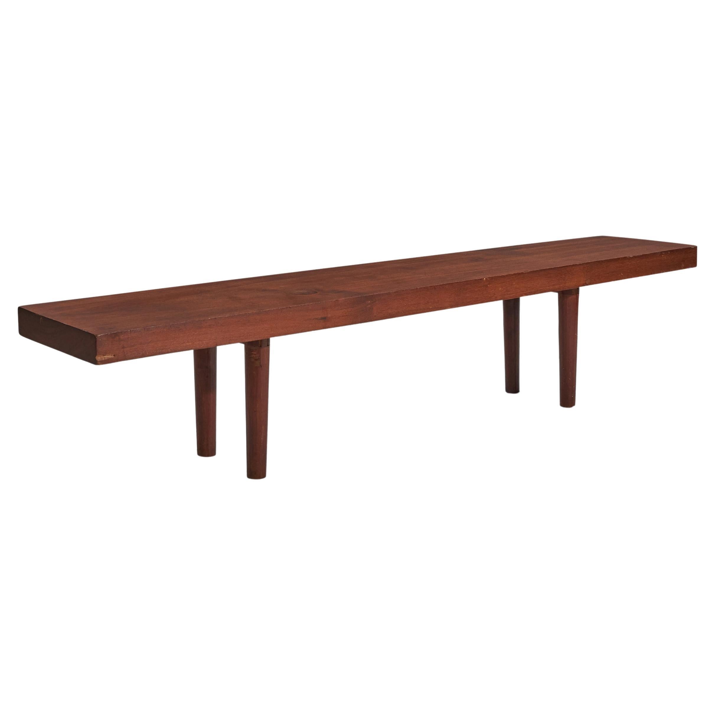 French Stained Wood Aranjou Edition Bench, France, 1950s For Sale at ...