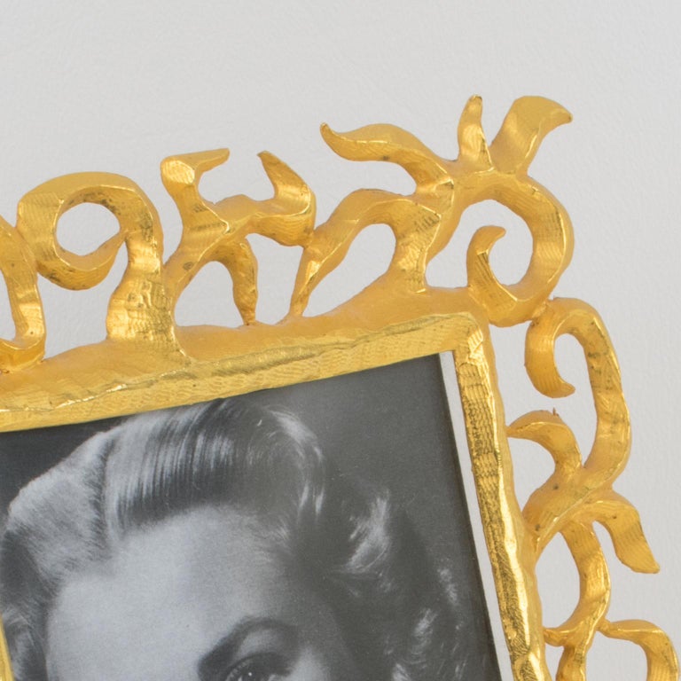 French Designer Edouard Rambaud Gilt Metal Picture Frame, 1990s For ...