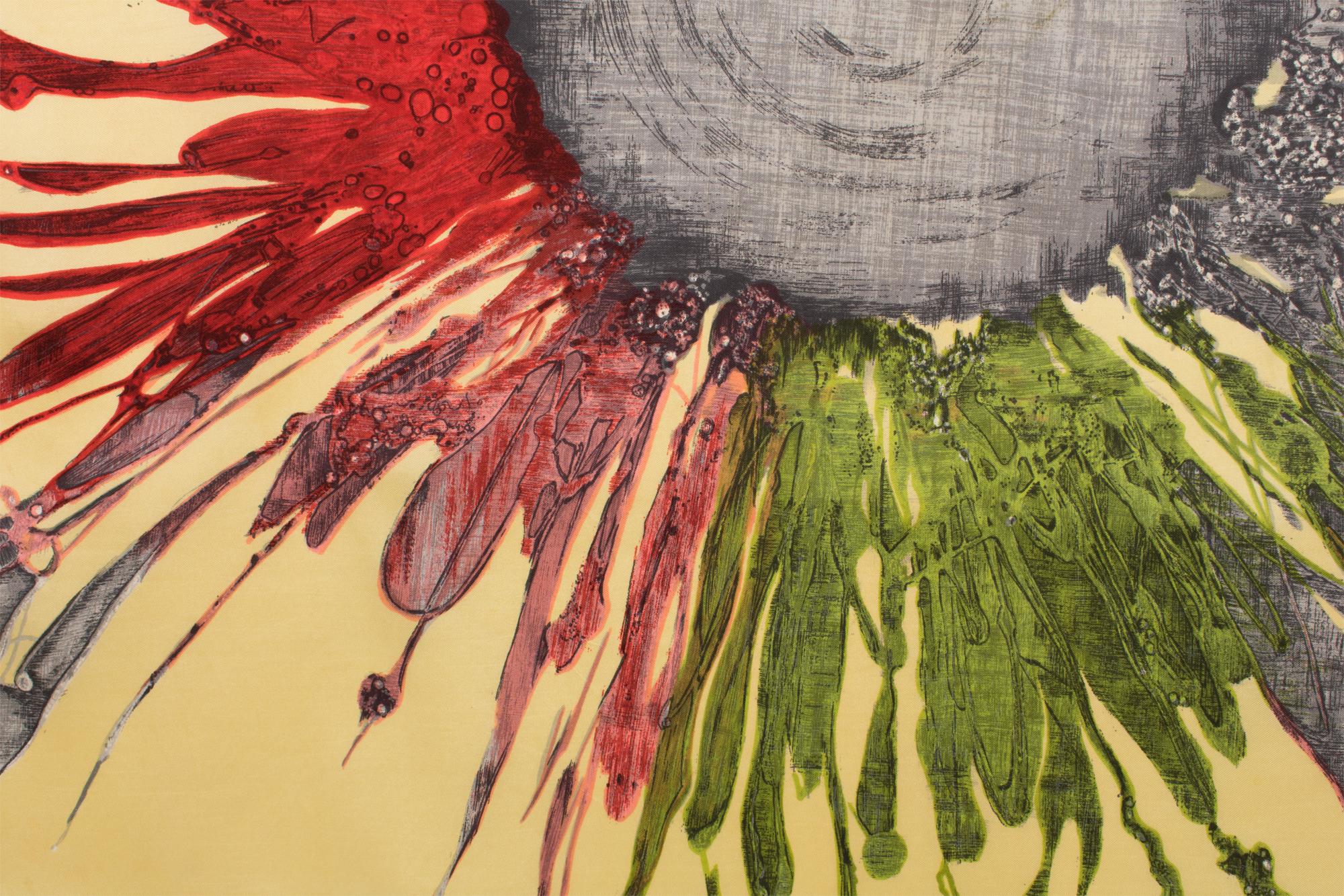 French Designer Maggy Rouff Silk Scarf Multicolor 1960s Floral Print ...