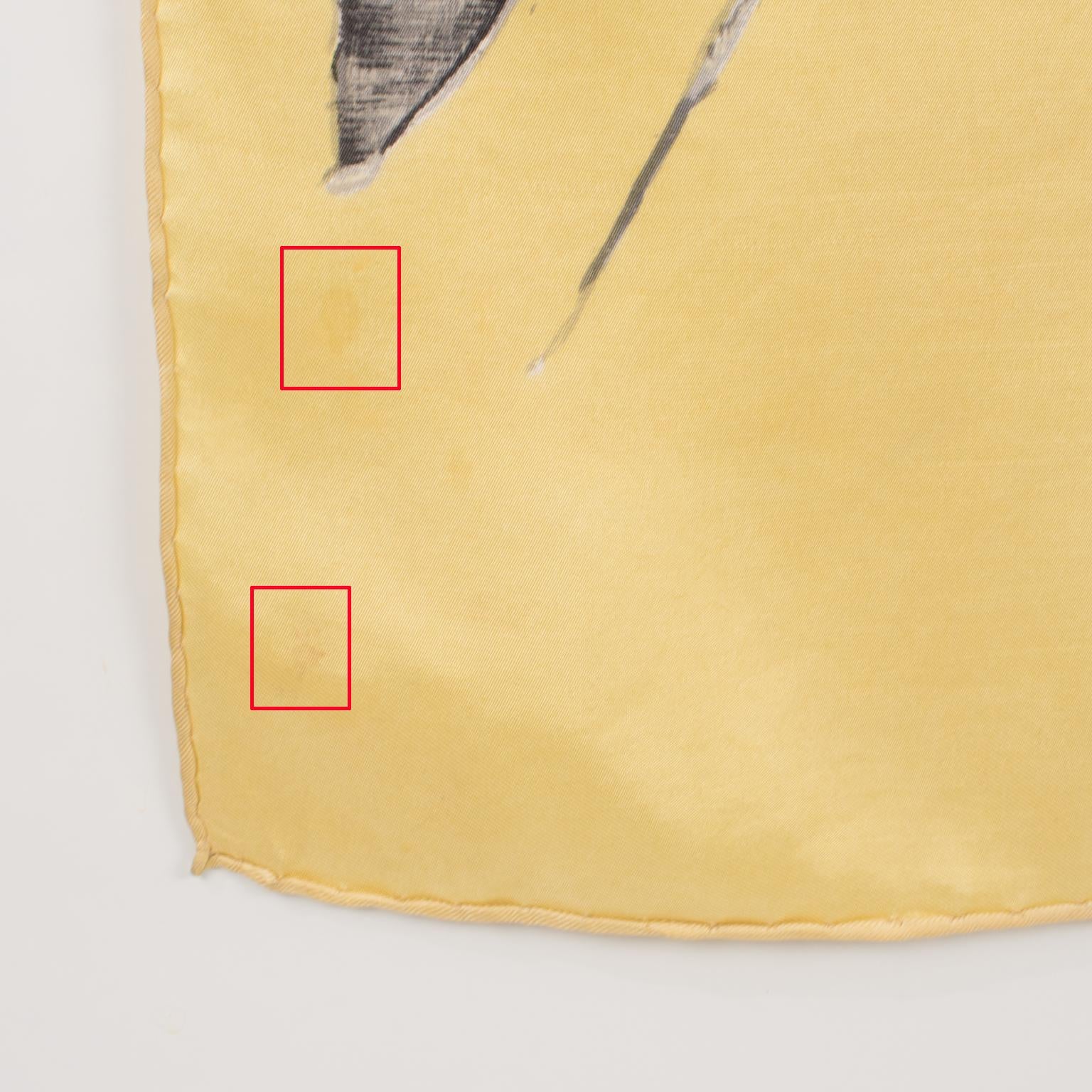 French Designer Maggy Rouff Silk Scarf Multicolor 1960s Floral Print ...