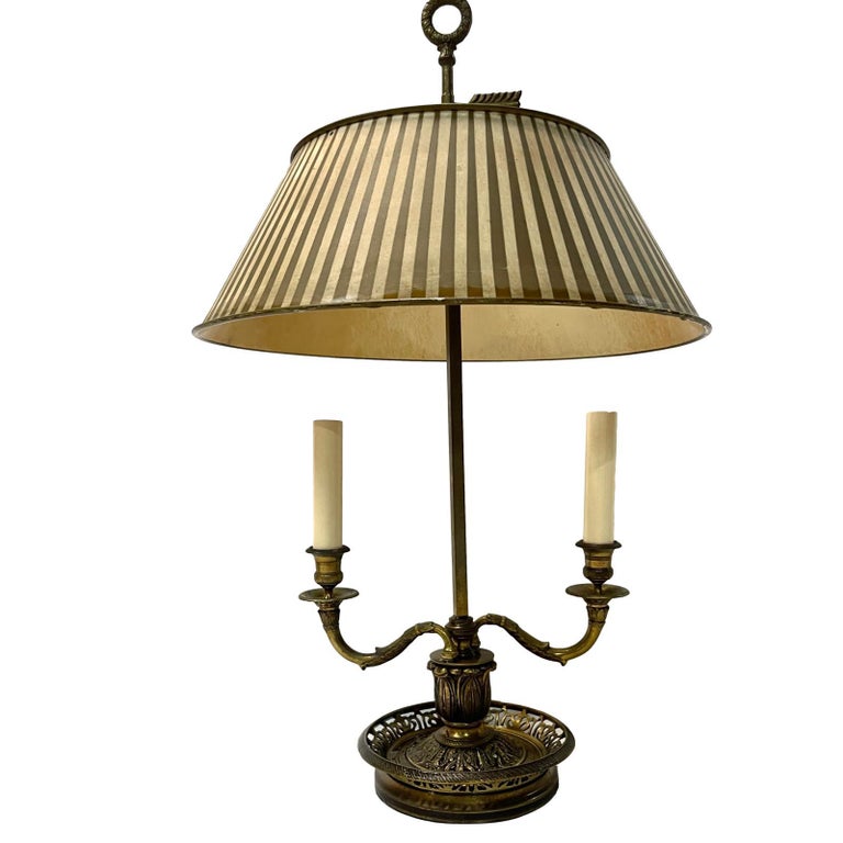 French Desk Lamp with Tole Shade For Sale at 1stDibs