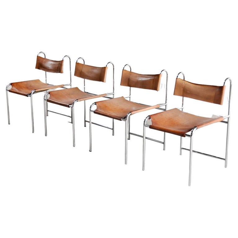 French Dining Chairs attributed to Pascal Mourgue, 1970s, Set of 4 at ...