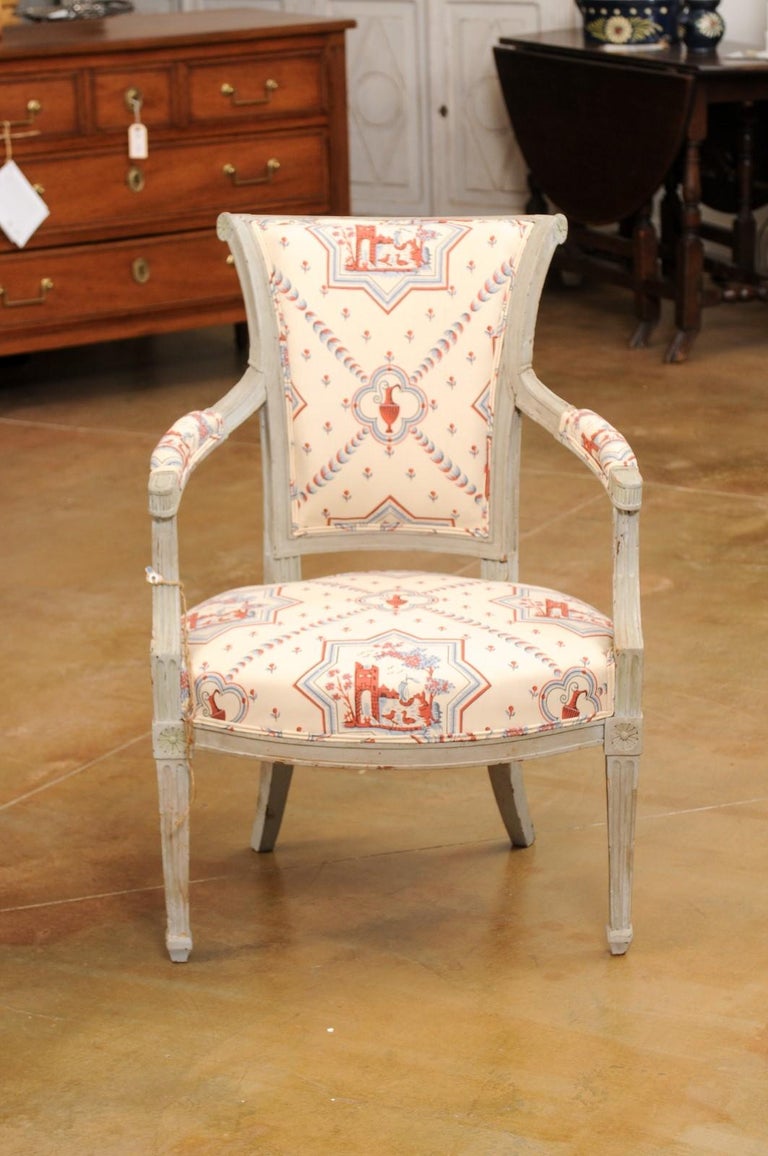 French Directoire Period Late 18th Century Armchair with Out-Scrolling ...