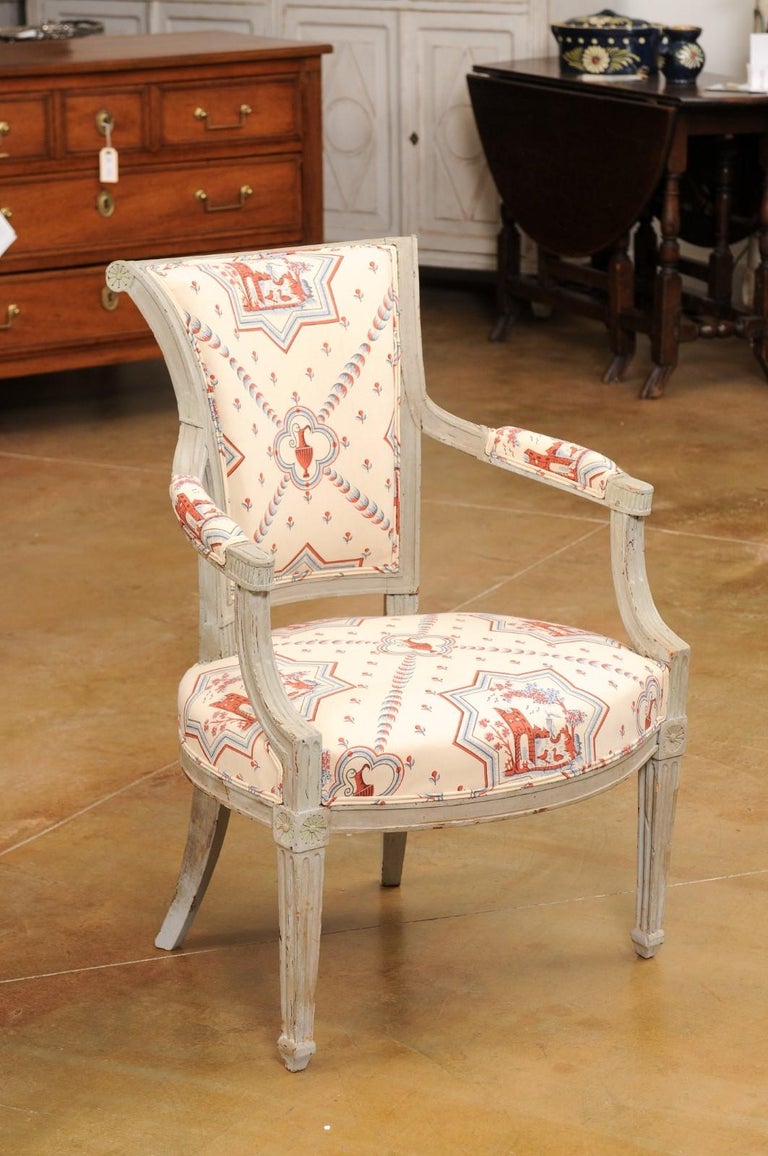 French Directoire Period Late 18th Century Armchair with Out-Scrolling ...