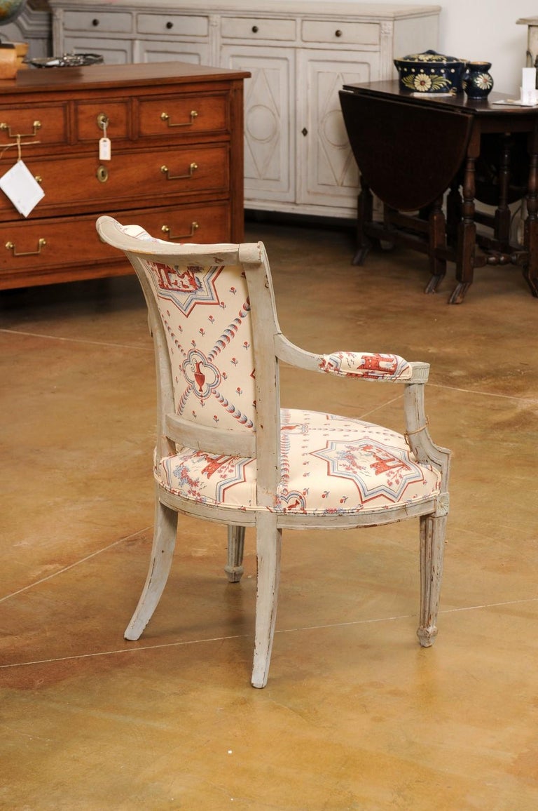 French Directoire Period Late 18th Century Armchair with Out-Scrolling ...