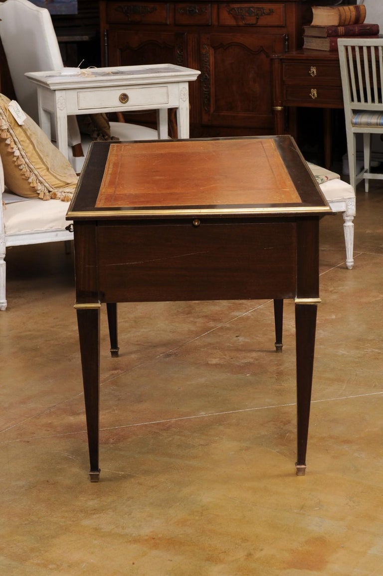 French Directoire Style 20th Century Desk with Leather Top and Five ...