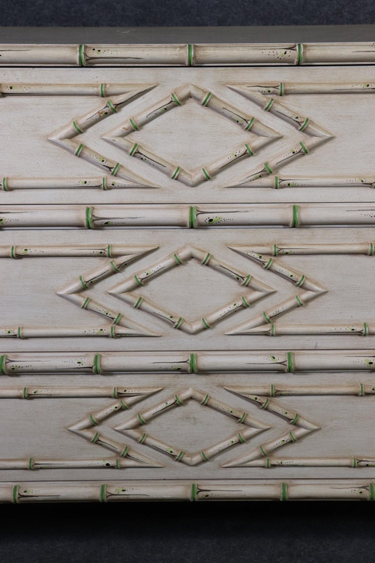 French Directoire Style Faux Bamboo Painted Dresser Commode circa 1950s ...