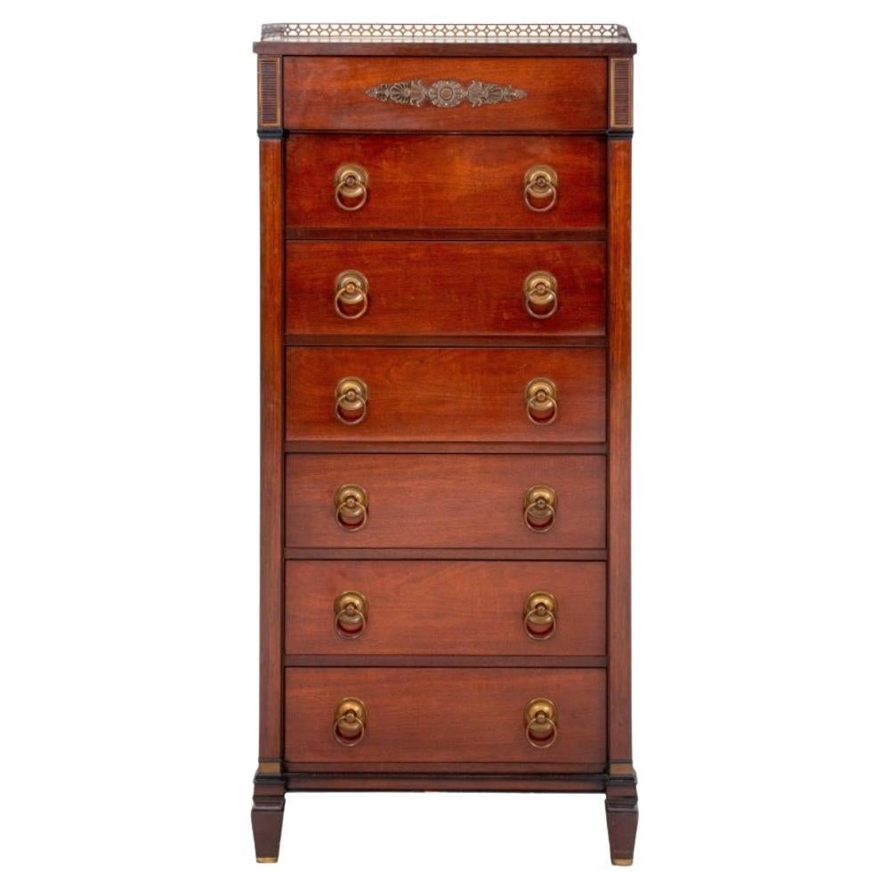 French Directoire Style Mahogany Semainier Dresser For Sale at 1stDibs