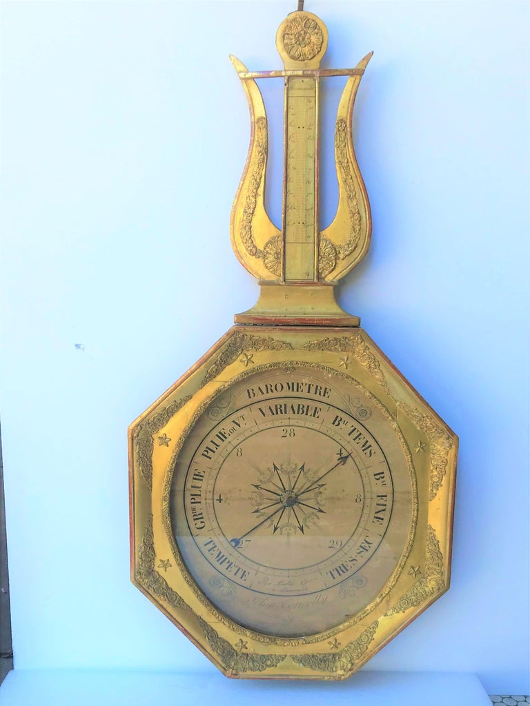 French Directoire to Empire Giltwood Barometer Case Early 19th Century ...