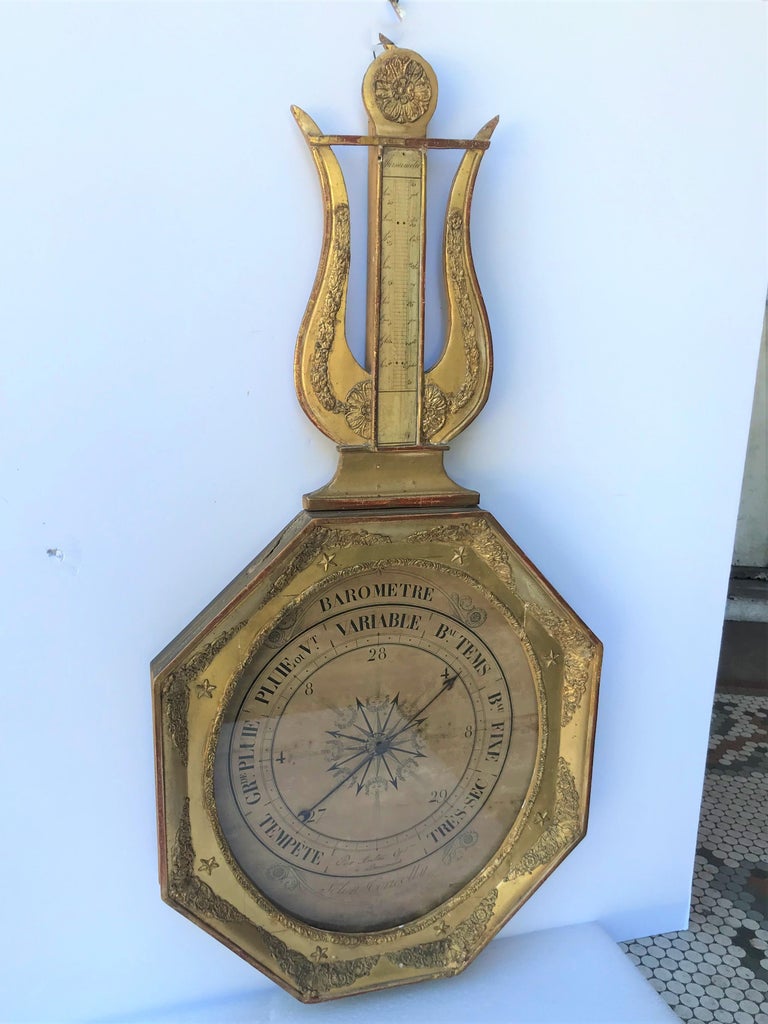 French Directoire to Empire Giltwood Barometer Case Early 19th Century ...