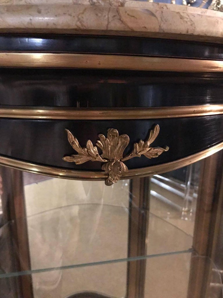 French Display Case Vitrine in the antique Louis XV Style beech veneer ...
