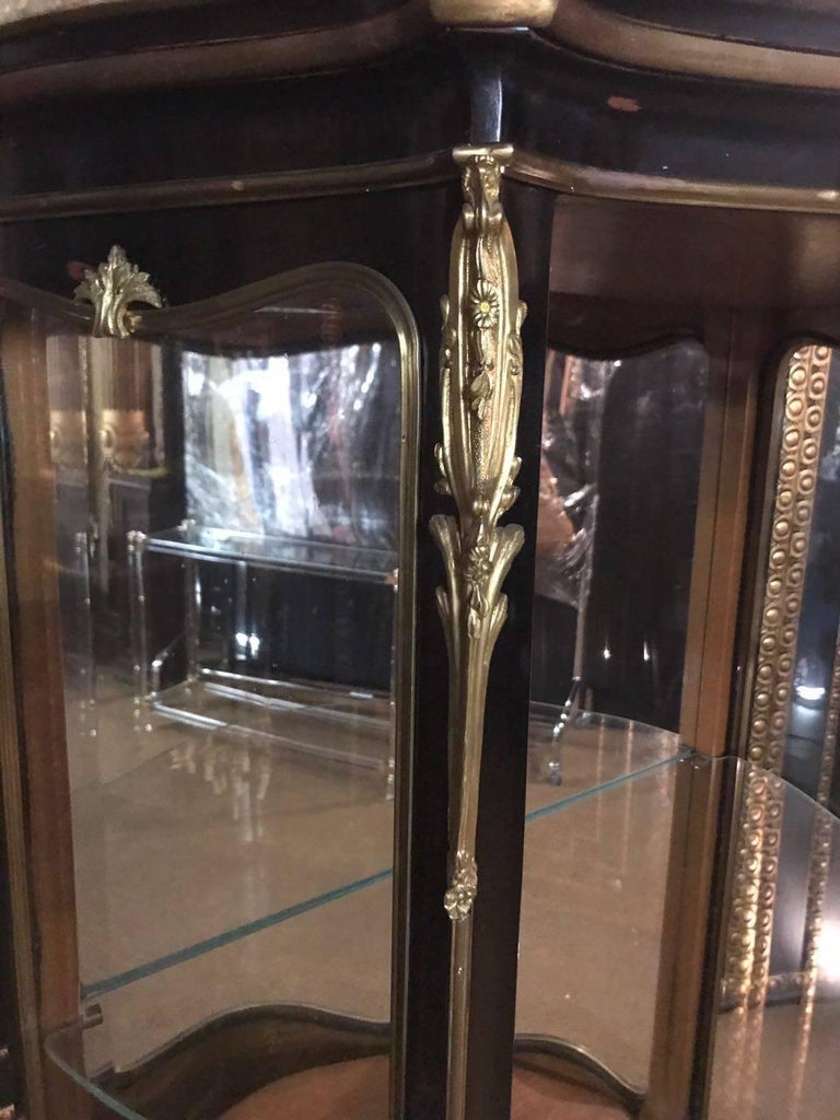 French Display Case Vitrine in the antique Louis XV Style beech veneer ...