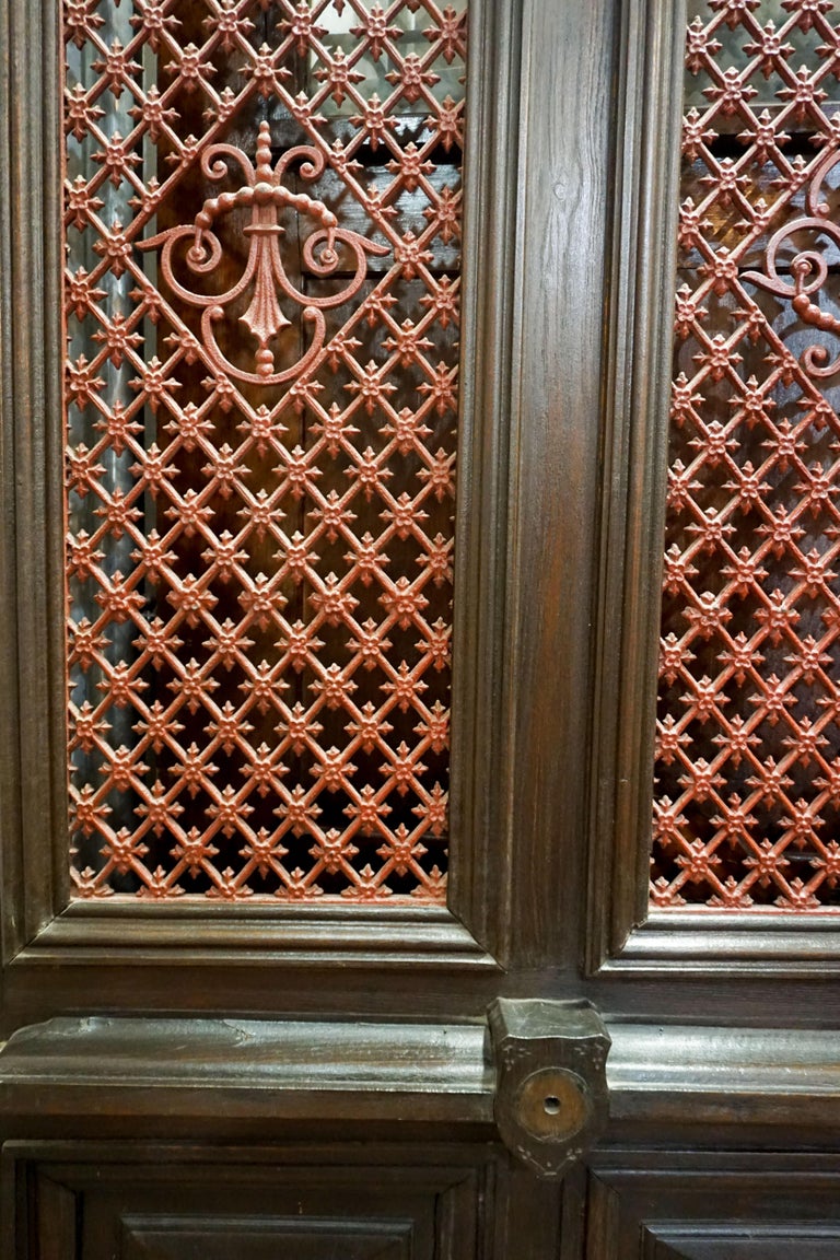 French Door with Iron Lattice, circa 1860 For Sale at 1stDibs
