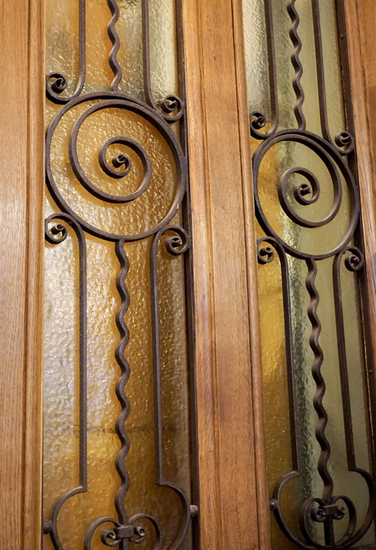 French Door with Spiral Ironwork, circa 1860 at 1stDibs
