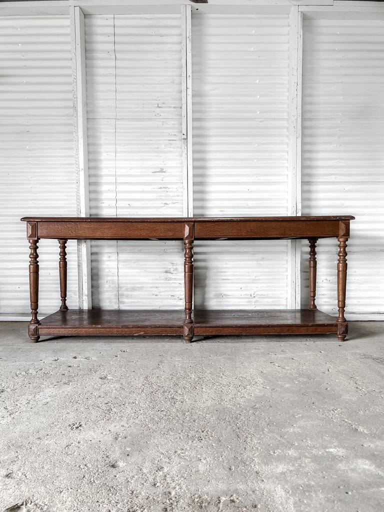French Draper's Table with Turned Legs For Sale at 1stDibs