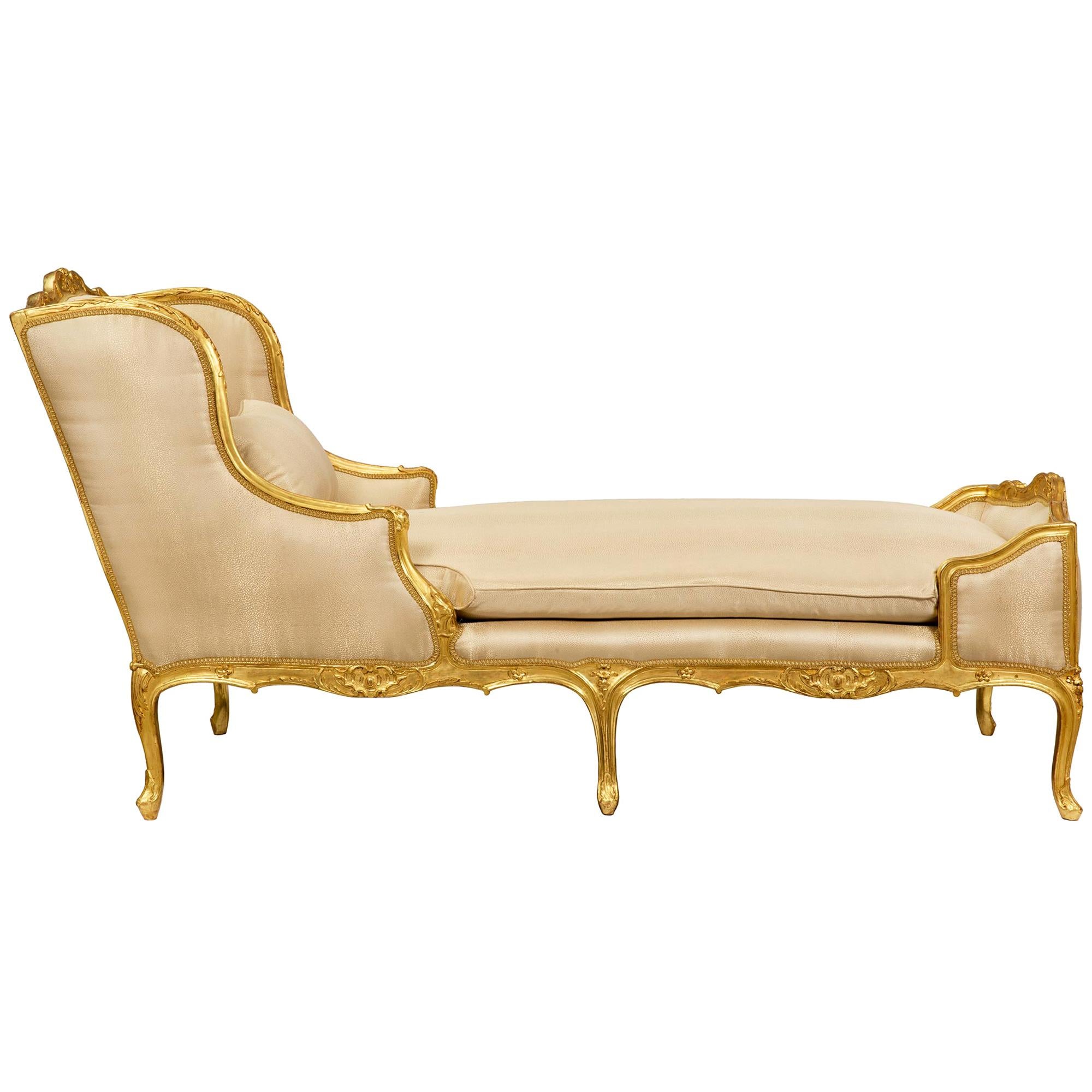 Early 20th Century Louis XV Style Chaise Lounge For Sale at 1stDibs