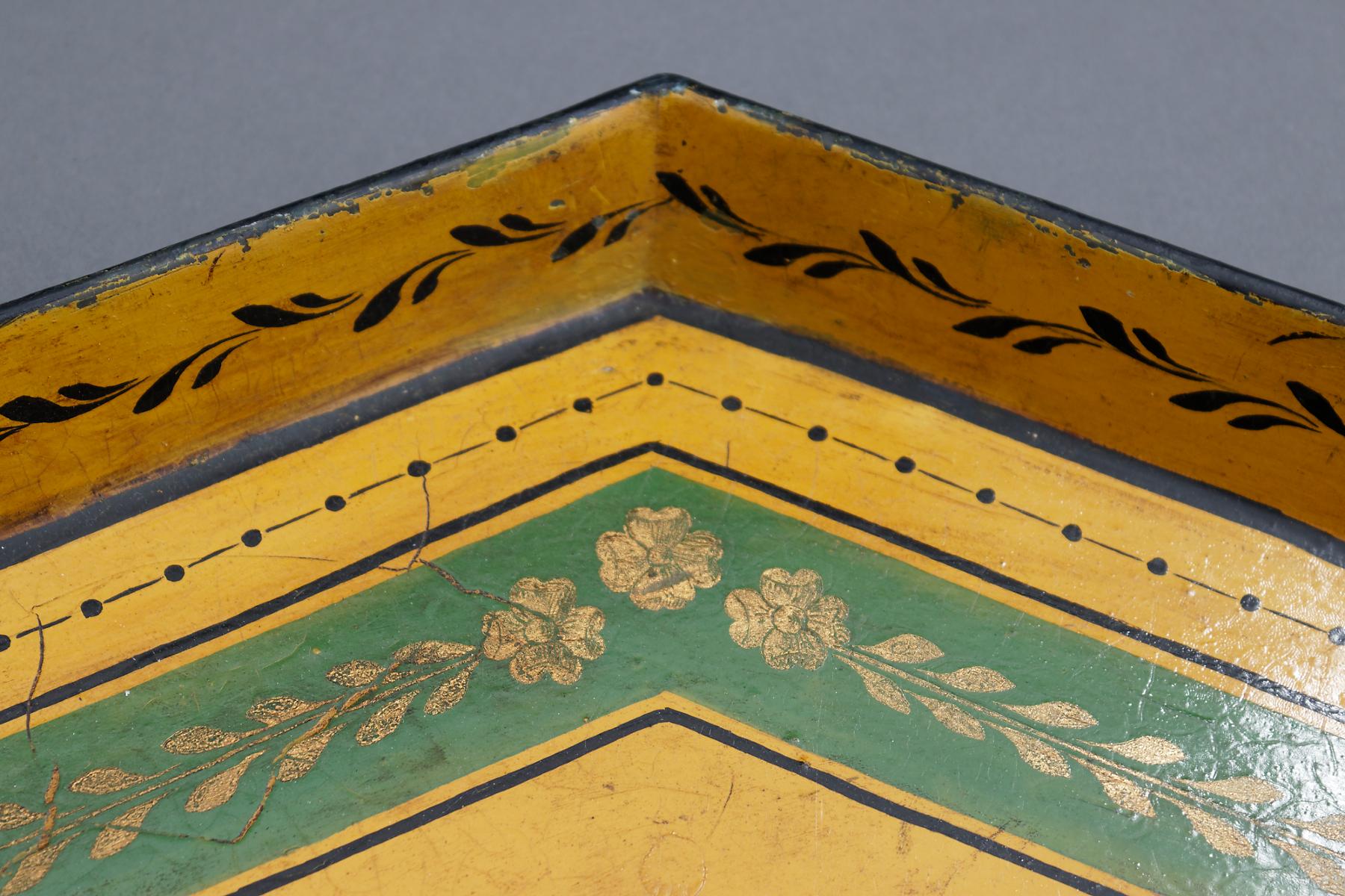 French Early 19th Century Neoclasscial Tole Peinte Tray For Sale at 1stDibs