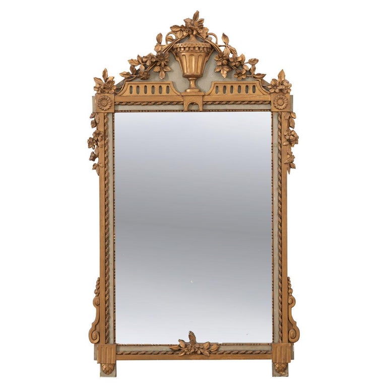 French Early 20th Century Painted and Gilded Trumeau at 1stDibs