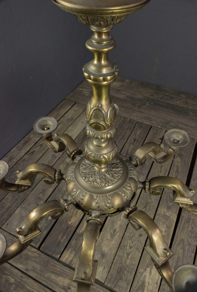 French Eight-Arm Bronze Chandelier at 1stDibs