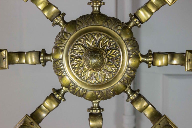French Eight-Arm Bronze Chandelier at 1stDibs