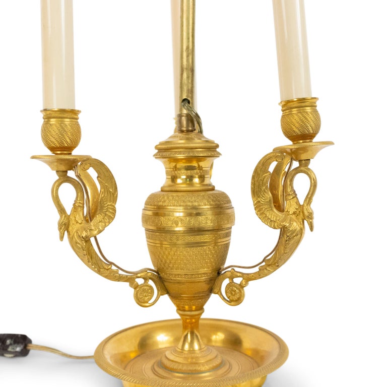 French Empire Bronze Dore Table Lamp For Sale at 1stDibs