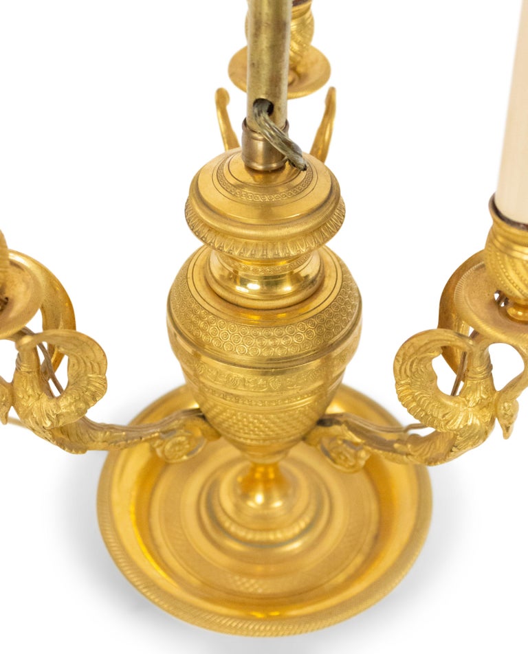 French Empire Bronze Dore Table Lamp For Sale at 1stDibs