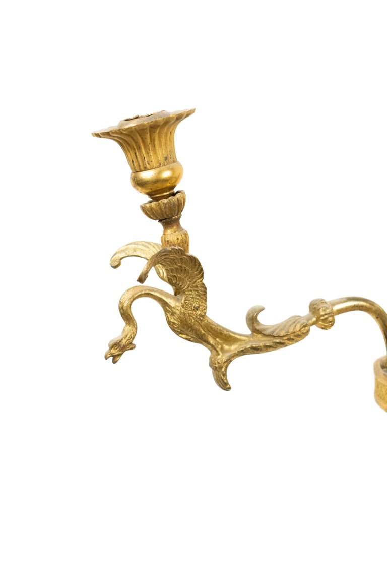 French Empire Bronze Doré Wall Sconce For Sale at 1stDibs