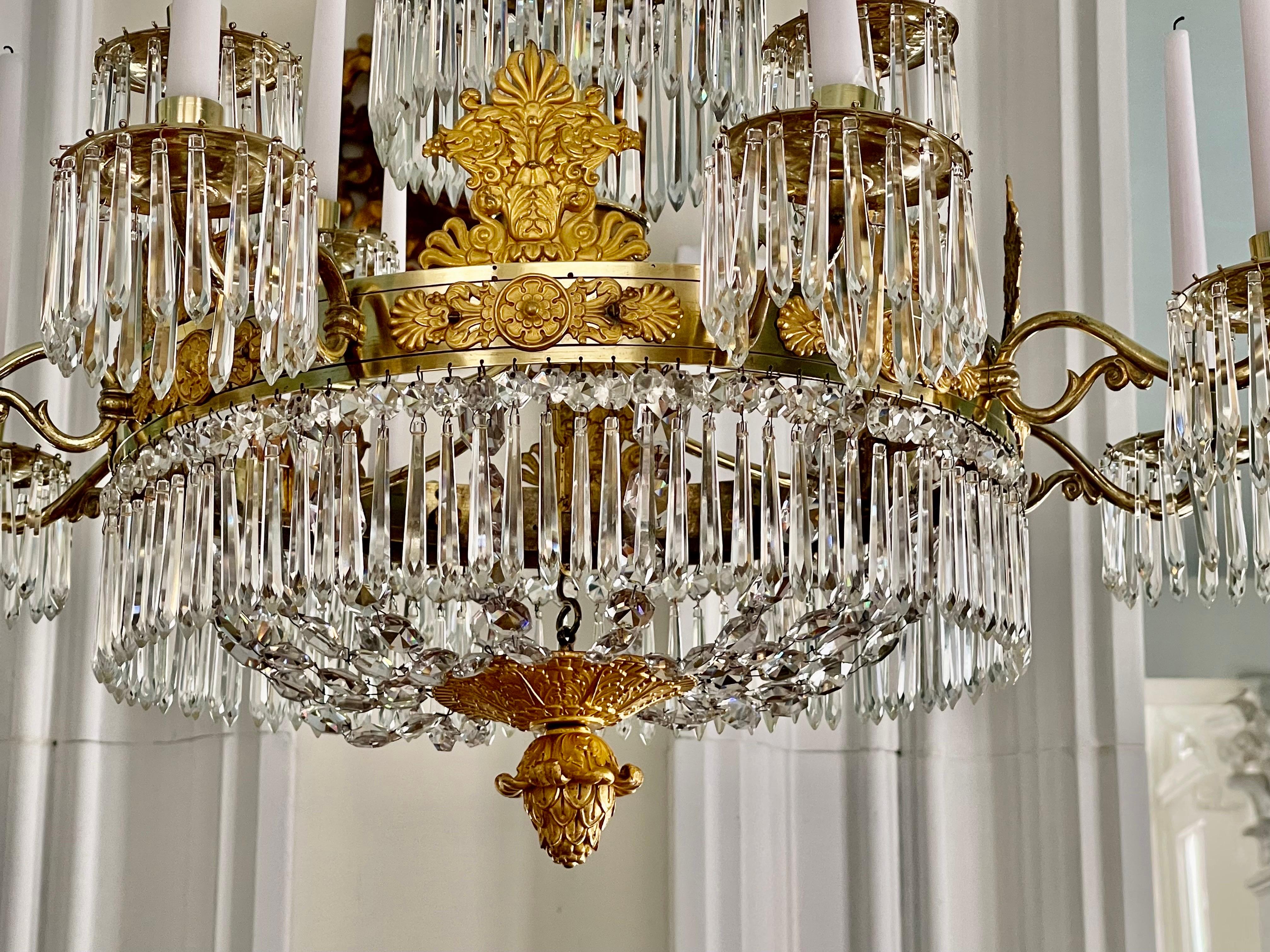 A fine French Empire Chandelier, circa 1820 For Sale at 1stDibs