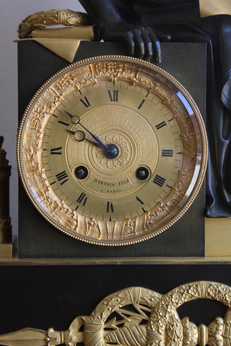French Empire Clock Movement Signed d' Artois Fils à Paris at 1stDibs