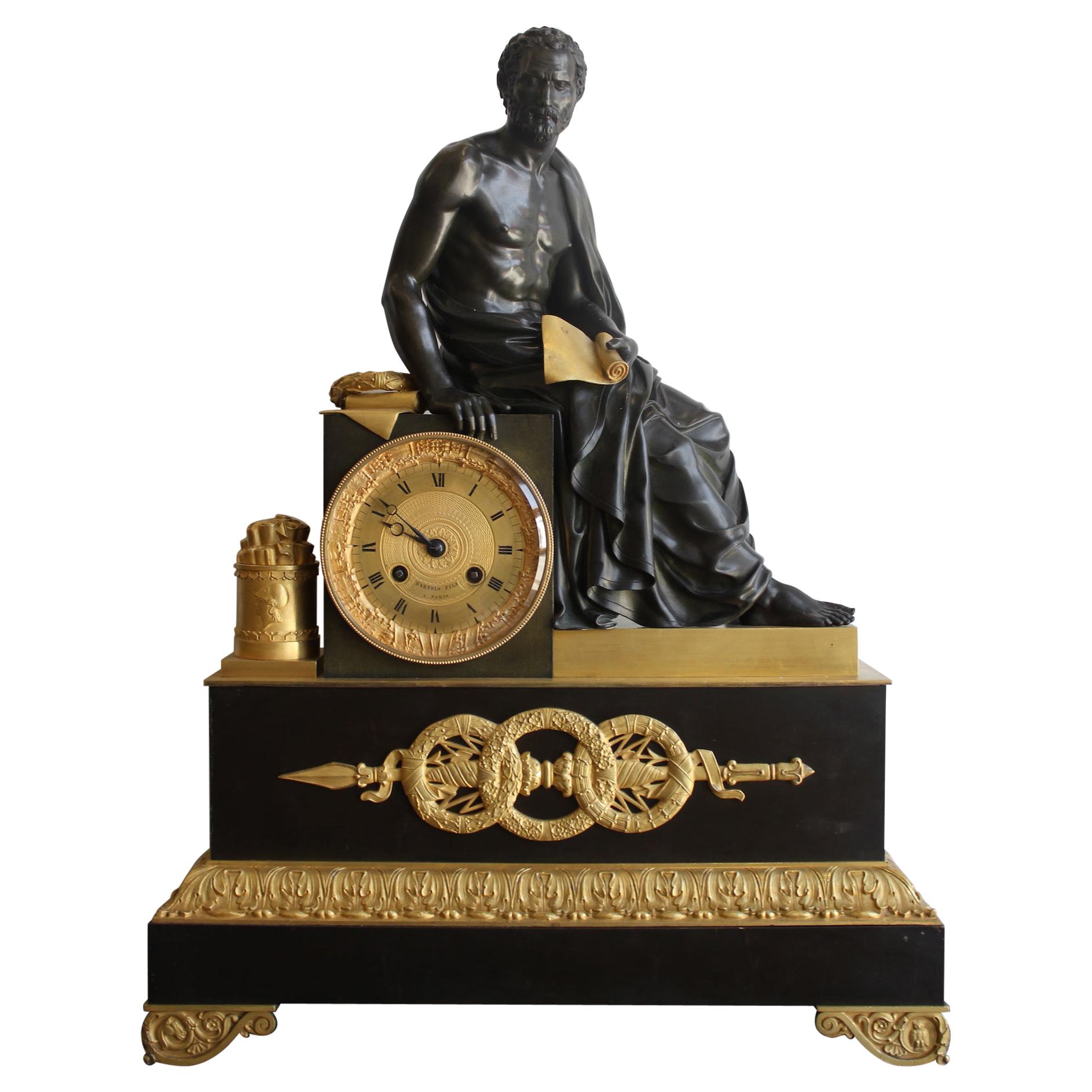 French Empire Clock Movement Signed d' Artois Fils à Paris at 1stDibs