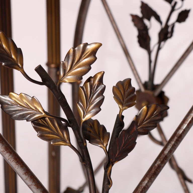 French Empire Figural Bronzed Metal and Glass Center Table with Ram's ...