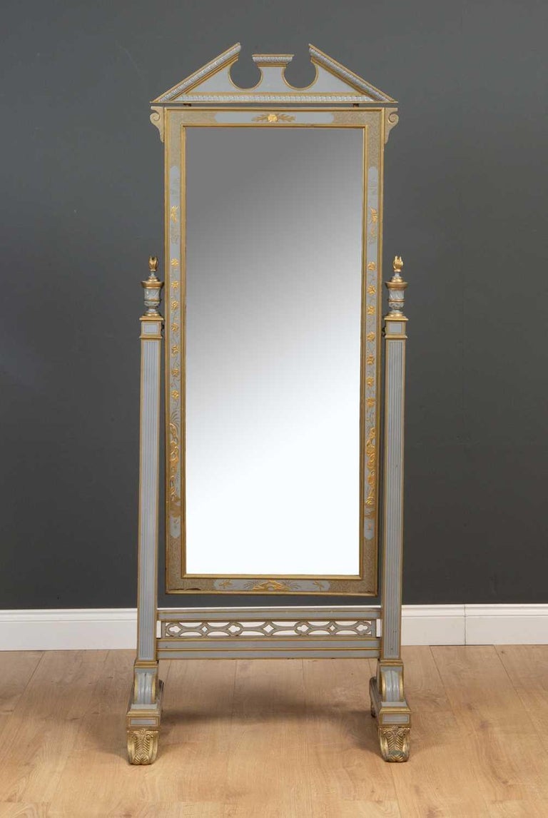 Antique Mirror French Painted Cheval Free Standing Full Vintage Style ...